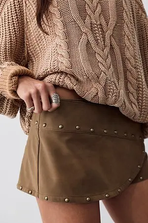 Free People Low Rider Studded Wrap Skort - Trailhead