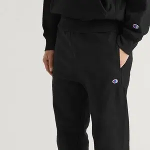 Champion Reverse Weave Cuffed Sweat Pants - Black