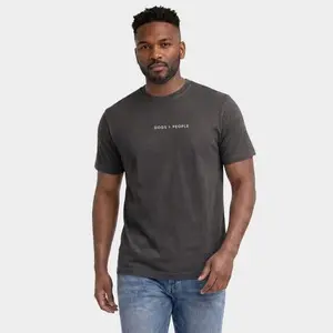 SIMPLY SAGE MARKET Dogs Are Greater Than People Garment Dyed T-shirt - Pepper