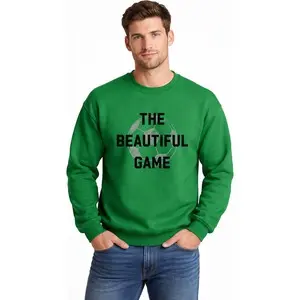 SIMPLY SAGE MARKET The Beautiful Game Varsity Sweatshirt - Grass