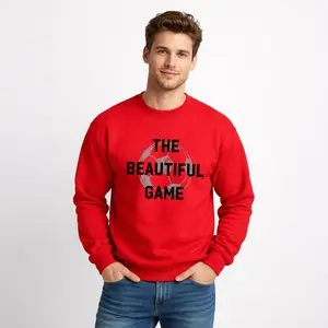 SIMPLY SAGE MARKET The Beautiful Game Varsity Sweatshirt - Red