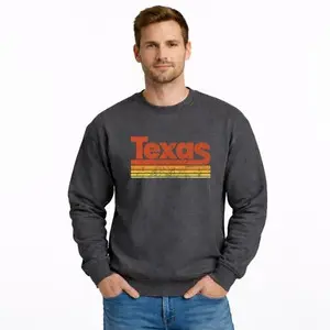 SIMPLY SAGE MARKET Texas Retro Stripes Sweatshirt - Graphite
