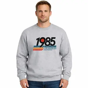 SIMPLY SAGE MARKET Retro 1985 Los Angeles Sweatshirt - Graphite