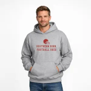 SIMPLY SAGE MARKET Southern Born Football Bred Helmet Hoodie - Graphite