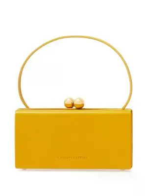 Carolina Herrera Mimi Leather Top Handle Bag - Yellow