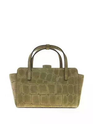 HIDESINS Small Flap Crocodile-effect Leather Tote Bag