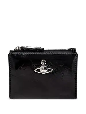 VIVIENNE WESTWOOD Orb-plaque Leather Wallet - Black