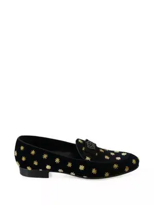 Dolce & Gabbana Star-embroidered Crown-embellished Loafers