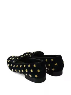 Dolce & Gabbana Star-embroidered Crown-embellished Loafers