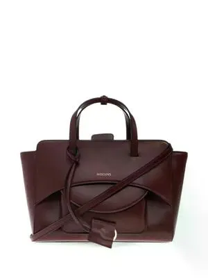HIDESINS Medium Flap Leather Tote Bag - Red