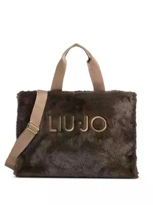 Liu Jo Faux-fur Logo-lettering Tote Bag
