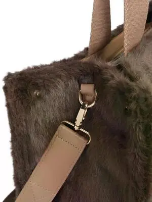 Liu Jo Faux-fur Logo-lettering Tote Bag