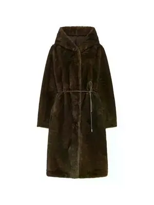 Seventy Hooded Faux-fur Jacket - Brown