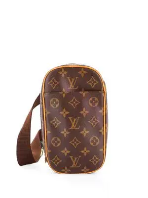 LOUIS VUITTON Pochette Gange Monogram Canvas Belt Bag - Brown