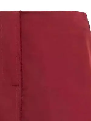 TELA Frayed-edge A-line Midi Skirt