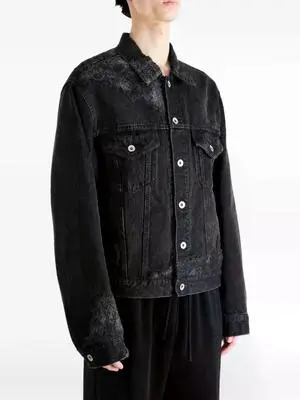 DOUBLET Faded-effect Distressed Denim Jacket