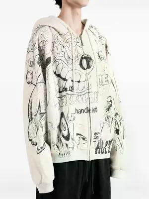 HELLSTAR Graphic-print Zip-up Hoodie