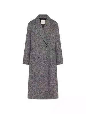 Seventy Herringbone Double-breasted Coat - Grey