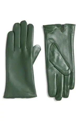 HIGH HEEL JUNGLE Sloane Vented Cuff Cashmere Lined Leather Gloves - Deep Olive