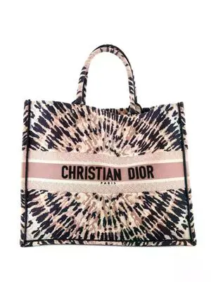 DIOR Book Embroidered Canvas Large Tote Bag