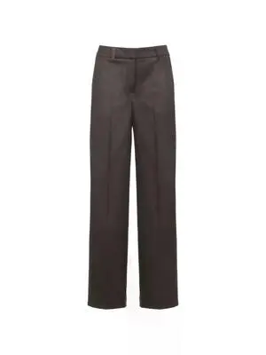 Peserico Pressed-crease Wide-leg Trousers - Brown