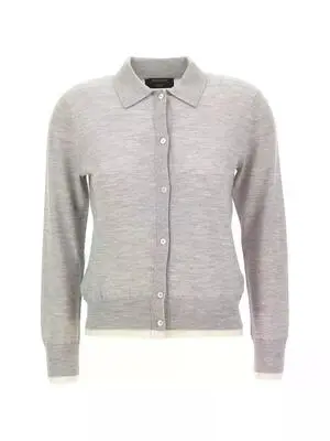 GRAN SASSO Button-front Long-sleeve Cardigan - Grey