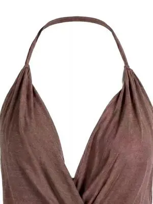 Rick Owens Crossover-strap Halterneck Top - Brown