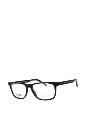 Hugo Rectangle-frame Glasses - Black