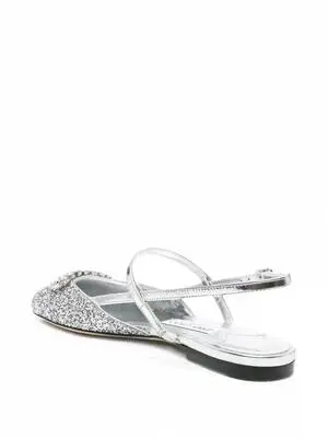 JIMMY CHOO Belinda Glitter-effect Sandals