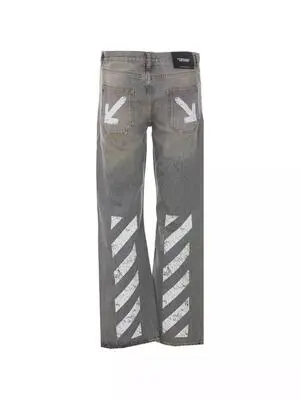 Off-White Arrows Diag-stripe Jeans - Grey
