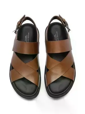 Officine Creative Charrat Crossover-strap Buckle-fastening Sandals - Brown