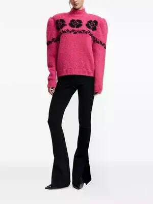 Essentiel Antwerp Kastar Hem-slit Flared Trousers - Black