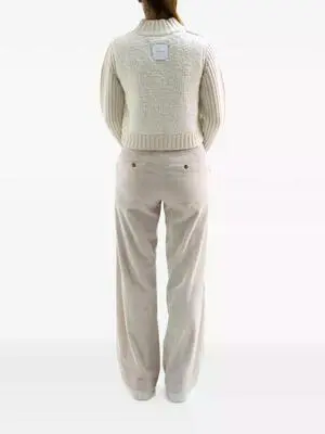 Barbour Fleece-panelled Ribbed-knit Jacket