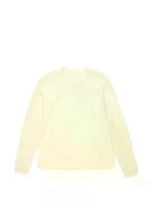 FORTELA Amish Ribbed Serafino T-shirt - Neutrals