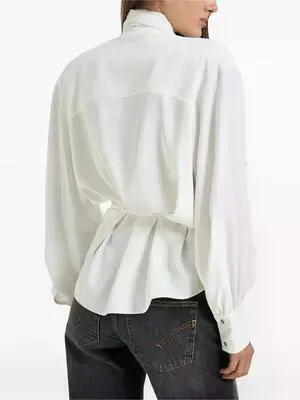 IRO PARIS Wrap-style Scarf-detail Shirt - White