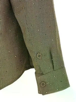 P.a.r.o.s.h Rhinestone-embellished Houndstooth Shirt
