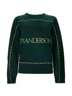 JW Anderson Logo-embroidered Wool Sweater