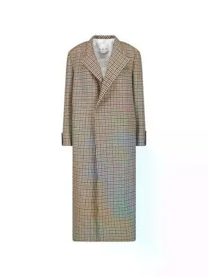 SA SU PHI Lauren Checked Belted Trench Coat - Neutrals