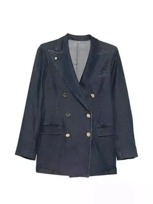 L.B.M. 1911 Double-breasted Peak-lapel Blazer