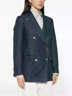 L.B.M. 1911 Double-breasted Peak-lapel Blazer