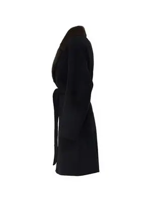 P.a.r.o.s.h Faux-fur Trim Belted Coat