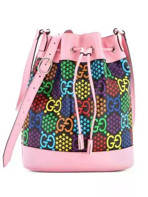 Gucci Psychedelic Print Gg Coated Canvas Medium Bucket Bag - Multicolour