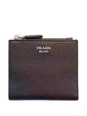 Prada Small Leather Wallet - Brown