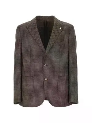 L.B.M. 1911 Houndstooth-pattern Blazer - Brown