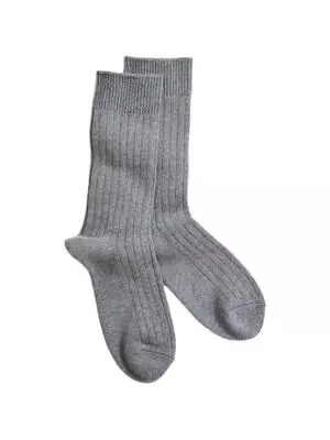 ROTOTO Ribbed-knit Crew Socks - Grey