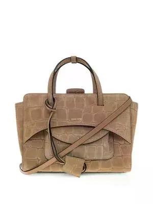HIDESINS M Flap Crocodile-effect Tote Bag