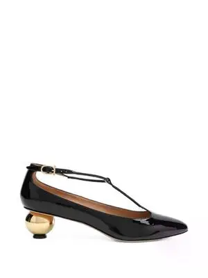 FERRAGAMO Tania Patent Leather Pumps - Black