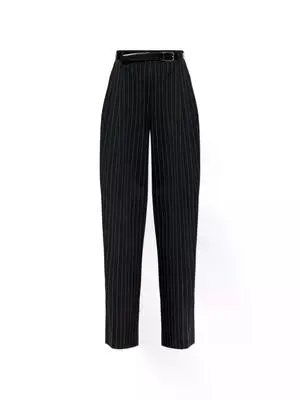 Dolce & Gabbana Wool Striped Trousers - Black