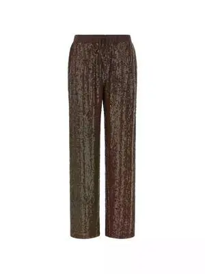 P.a.r.o.s.h Gaven Sequin-embellished Trousers - Brown