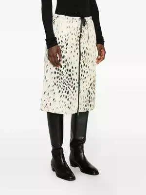 Moncler Leopard-print Zip-front Skirt